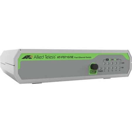 Allied Telesis 5-Port 10/100Tx Unmanaged Switch w/ AT-FS710/5E-60 | Zoro